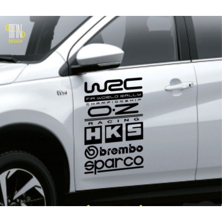 Jual STICKER CUTTING PINTU MOBIL WRC HKS BREMBO RACING | Shopee Indonesia
