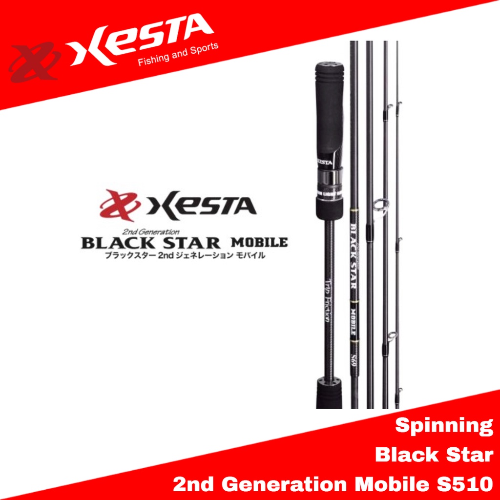 Jual Xesta Rod Spinning Black Star Mobile 2nd Gen S510 Sensitive ...
