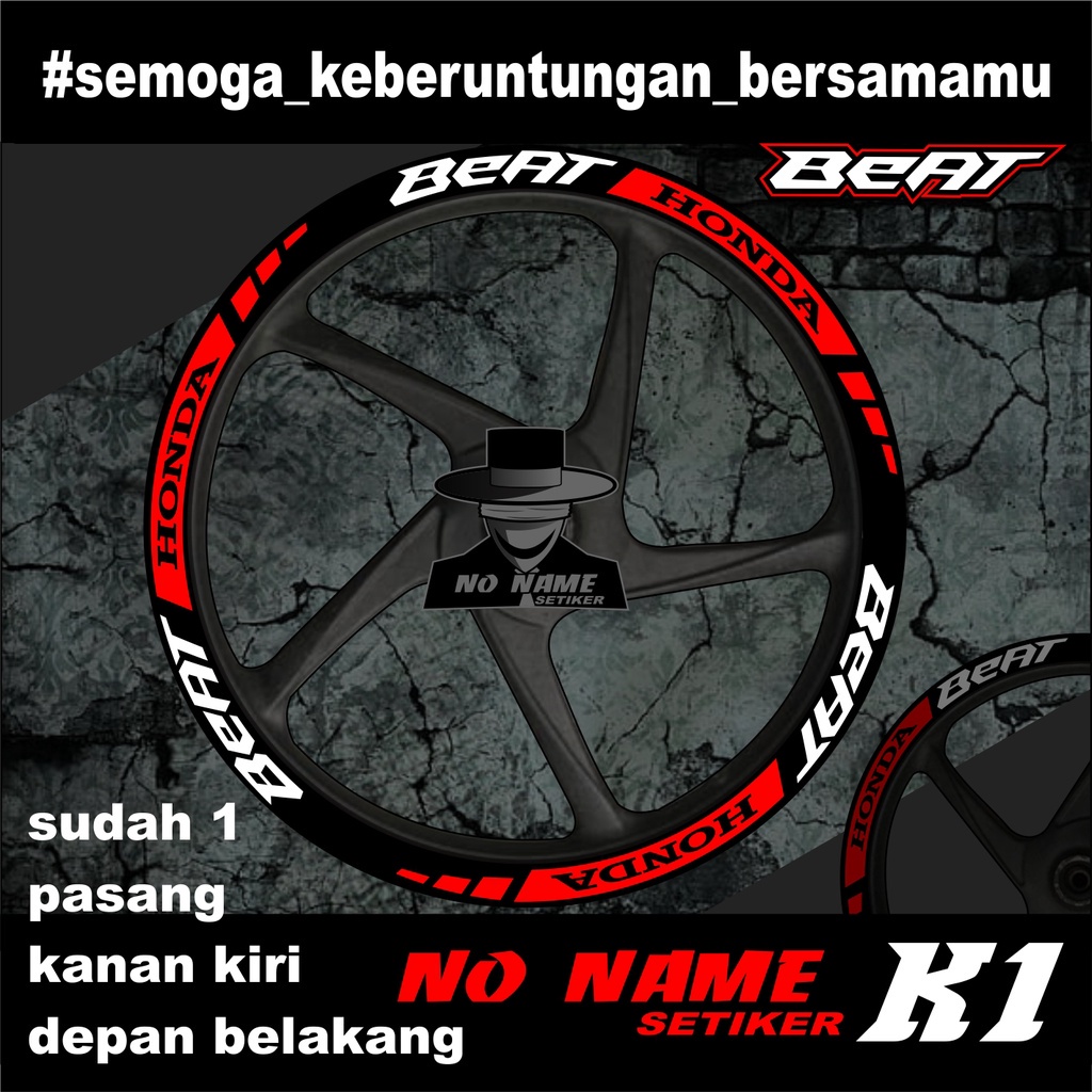 Jual stiker velg sticker velk stiker cutting velk (k1) honda beat fi ...