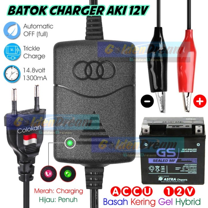 Jual Batok Charger Aki 12v Otomatis Off Smart Cas Accu Carger Batere ...