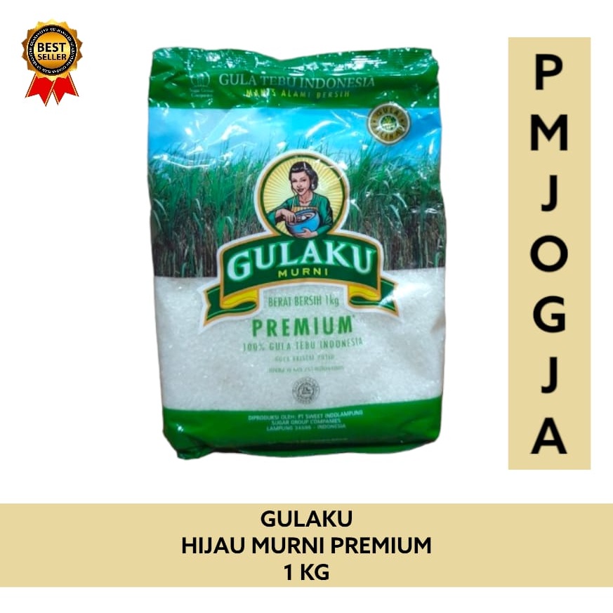 Jual GULAKU Hijau Kuning Premium 1kg / Gula Pasir Tebu Putih 1 kg ...