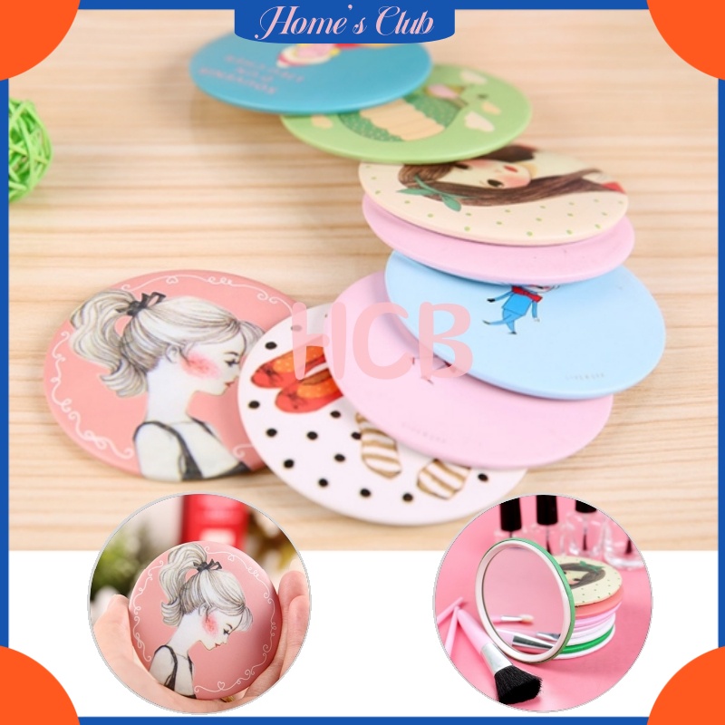 Jual HCB Cermin Bulat Karakter Kaca / Travelling Motif Kartun Colorful ...