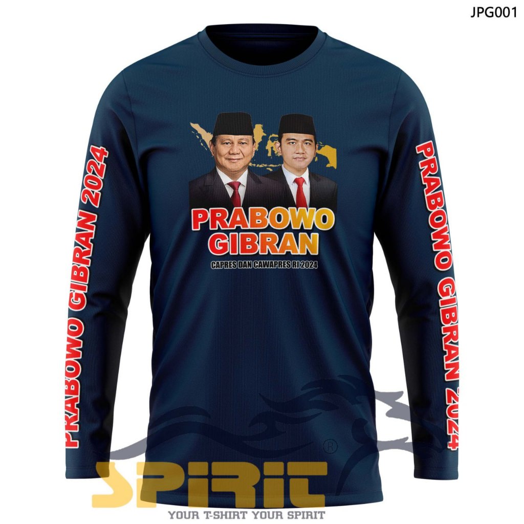 Jual Baju Kaos Prabowo Gibran Tshirt Lengan Panjang Prabowo Subianto ... Jual Baju Kaos Prabowo Gibran Tshirt Lengan Panjang Prabowo Subianto ...