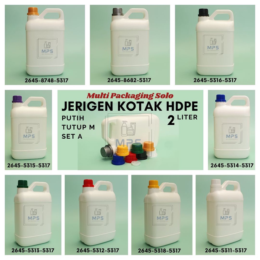 Jual Botol Jerigen 2 L Kotak Dof HDPE Neck 30 Set A / Jerigen HDPE ...
