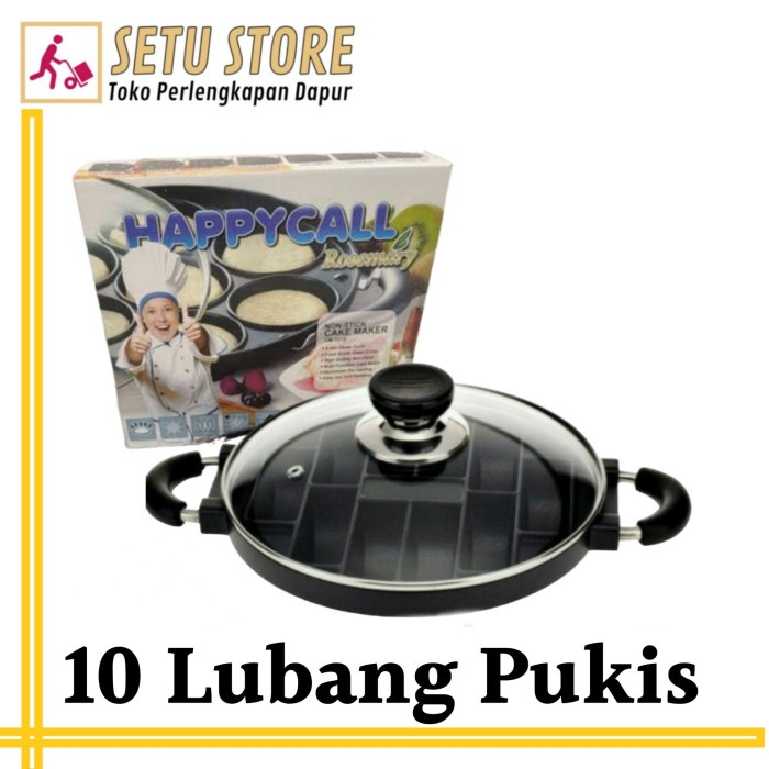 Jual Cetakan kue pukis 10 lubang pancong Happy Call loyang kue cake pan ...
