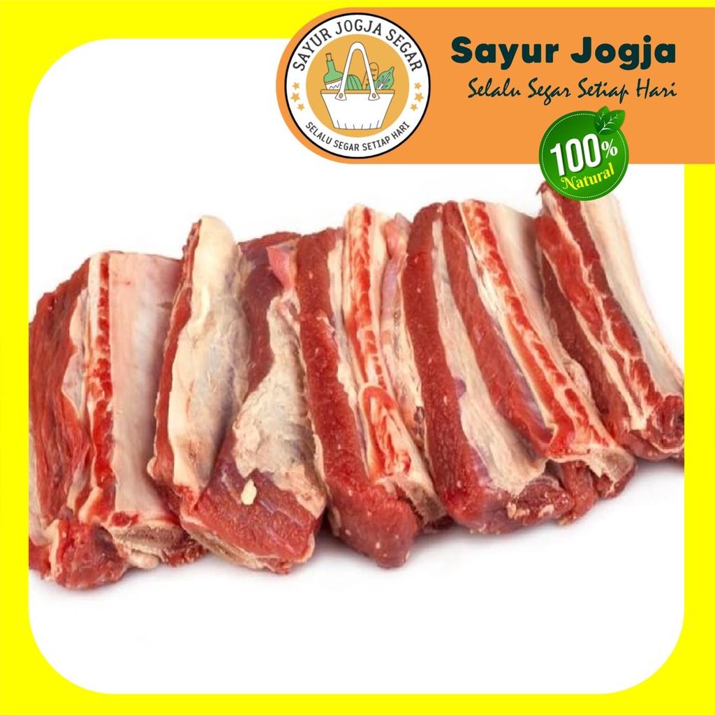 Jual Iga Sapi Segar [tulang Dan Daging] Per 250 Gram Sayur Jogja