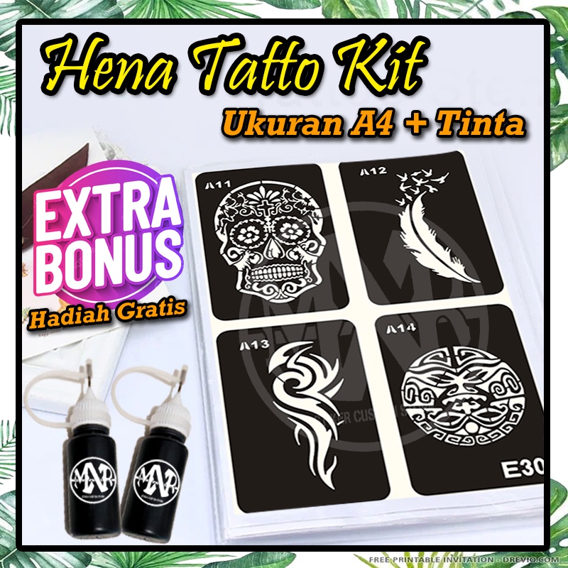 Jual Henna Tato Halal Tahan Lama Bisa Custom Hena Kit 10ml Hena Tatto ...