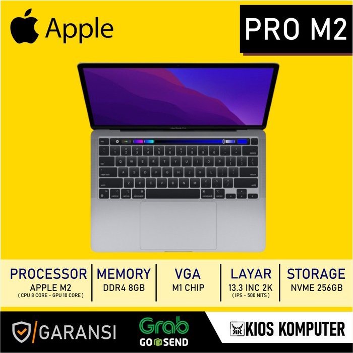 Jual APPLE MACBOOK PRO 13 2022 MNEH3ID M2 8C CPU 10C GPU 8GB RAM 256GB SSD | Shopee Indonesia
