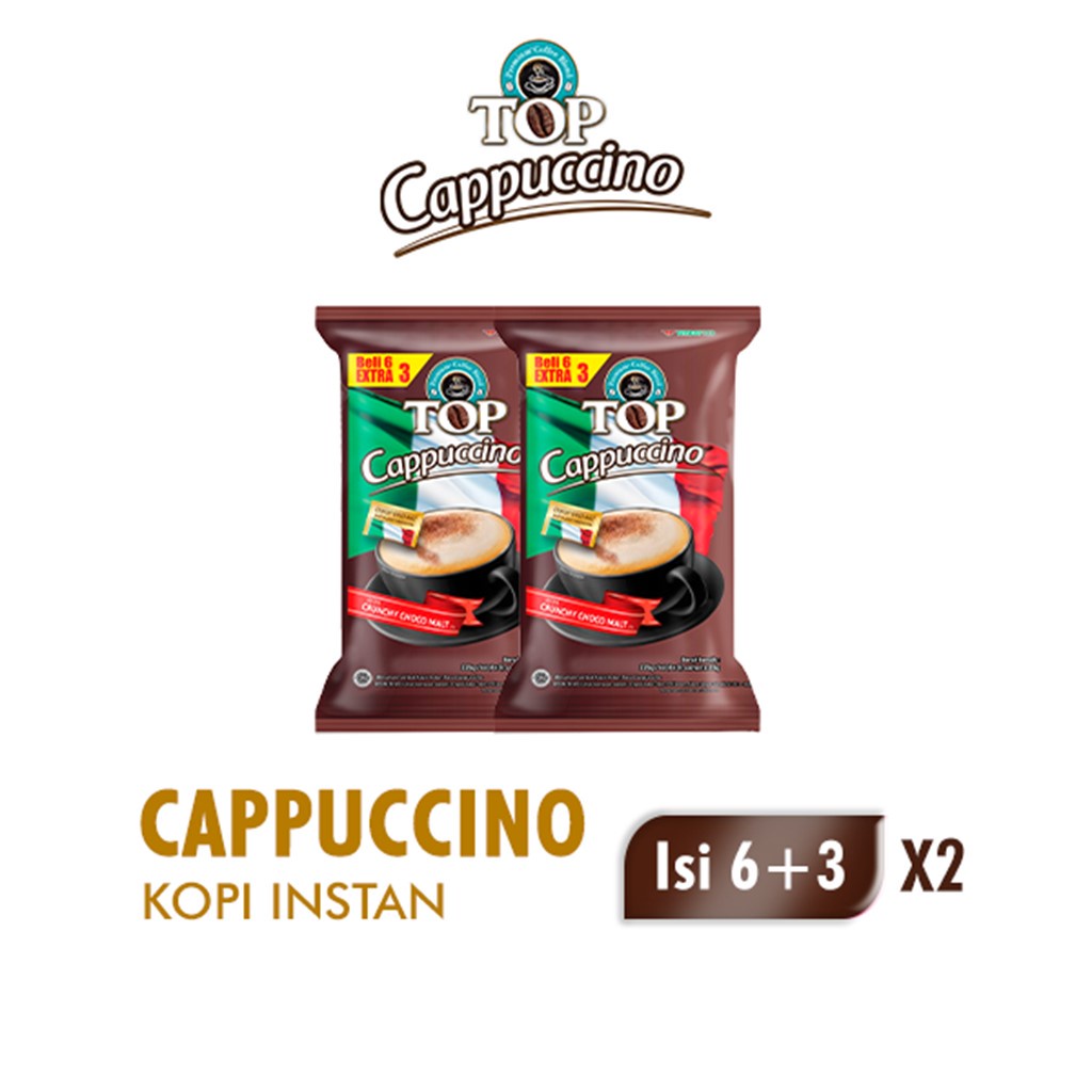 Jual Top Coffee Kopi Instan Cappucino Pack 25 gr isi 6 + 3 pcs x2 ...
