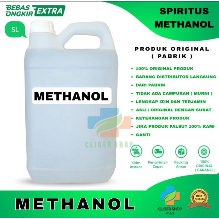 Jual METHANOL 5 LITER / METHANOL ( PURITY 99,99% ) / SPIRITUS / METANOL ...