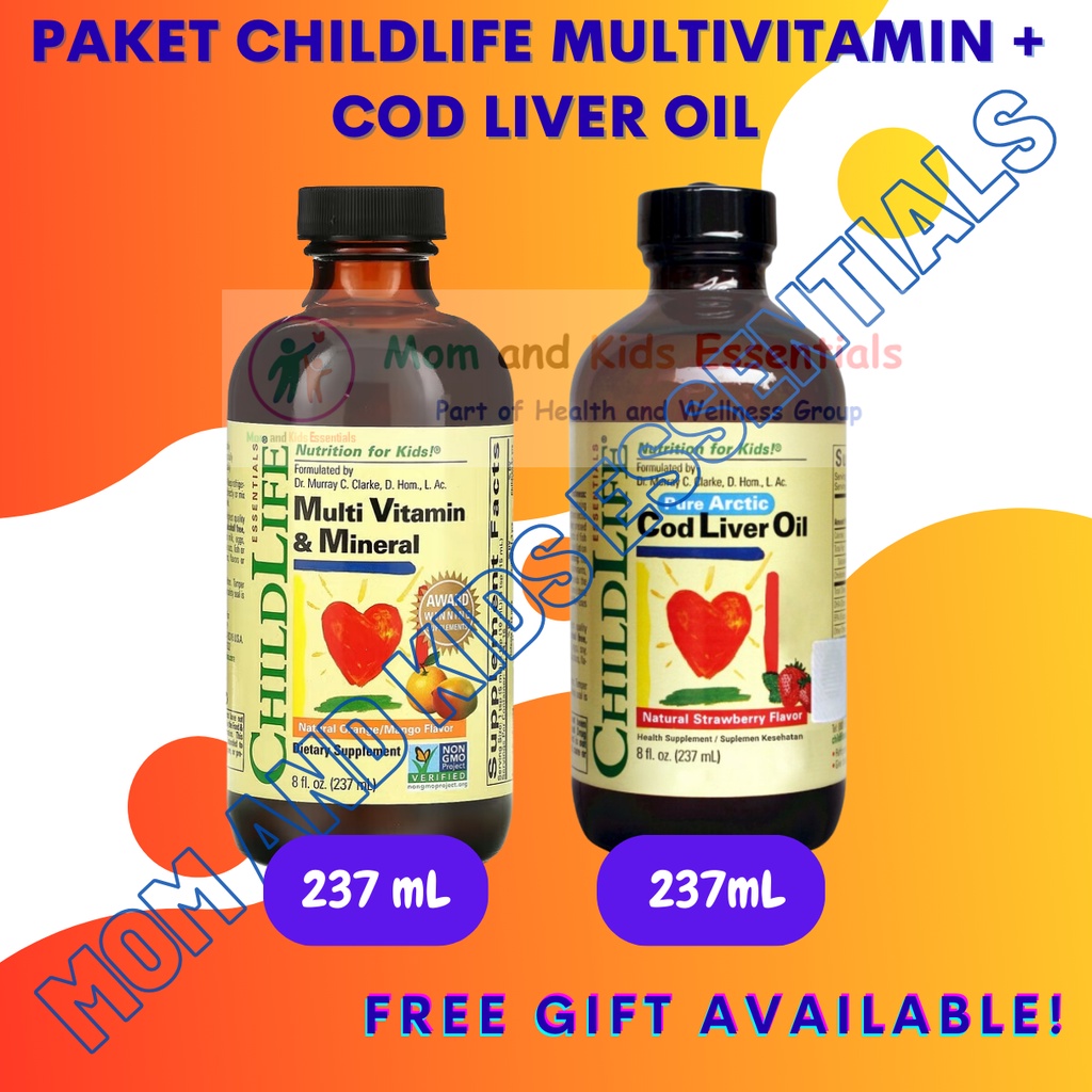 Jual PAKET NUTRISI OTAK & TULANG ANAK CHILDLIFE MULTIVITAMIN COD LIVER ...