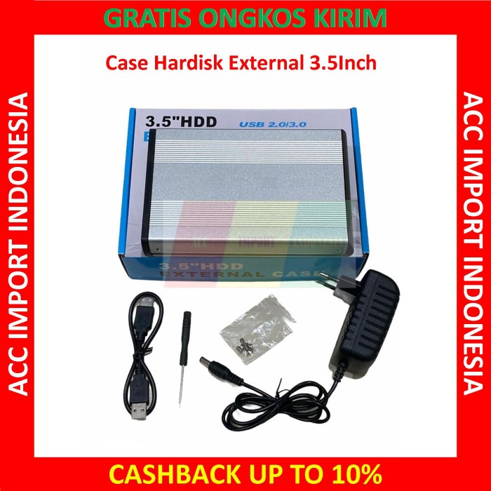Jual Case Hardisk External 3.5 Inch Sata USB Casing HDD Storage High ...