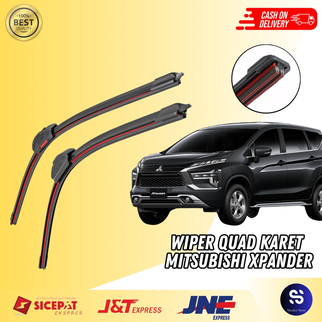 Jual Wiper Mobil Quad (4) Blade Mistsubishi Xpander Frameless - Model 4 ...