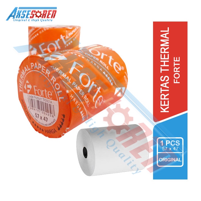 Jual Aksesoren Kertas Termal Forte 1 Pcs [57x47] / Thermal Paper Roll ...