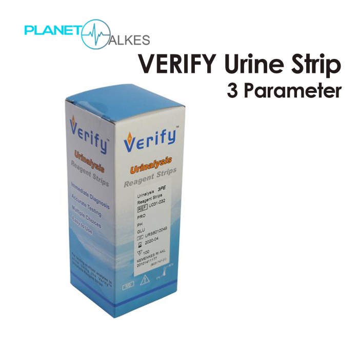 Jual Verify 3P / Urine Strip 3 Parameter Verify / Urinalysis Reagent ...