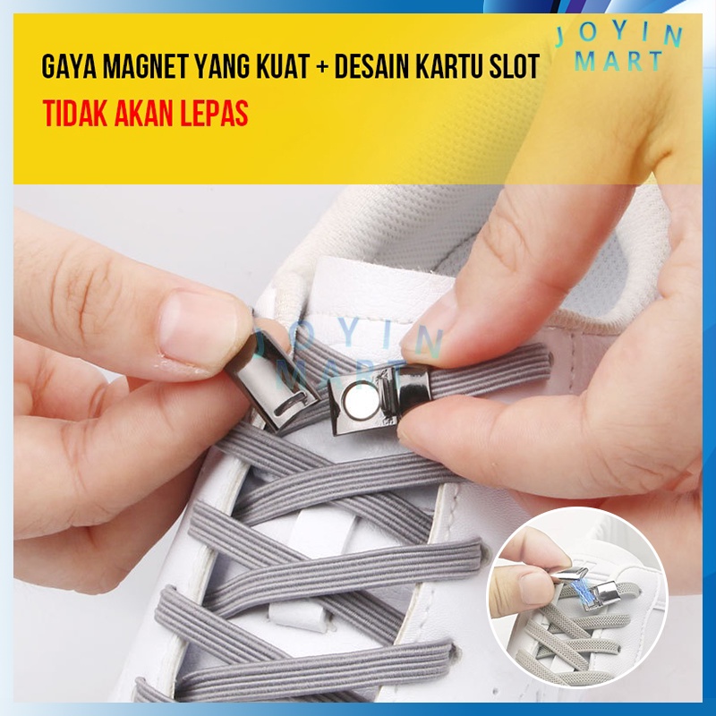 Jual Shoelace Magnetic Simple Lazy / Tali Sepatu Elastis Bulat Karet ...