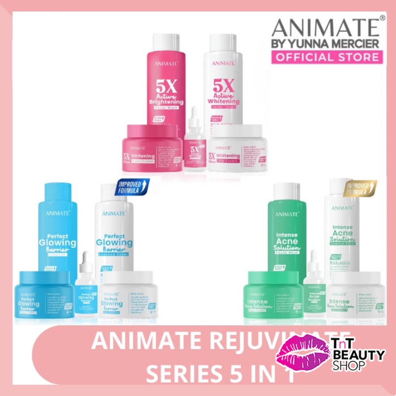 Jual Animate 5x Active Whitening Series 5in1 | Intense Acne Solution ...