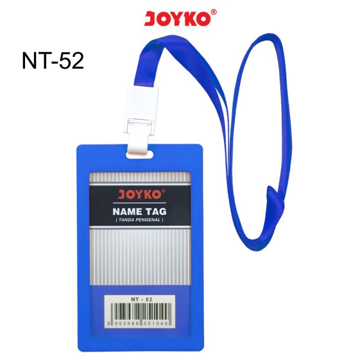 Jual JOYKO Name Tag / Gantungan Kartu Nama Vertical NT-52 Biru | Shopee ...