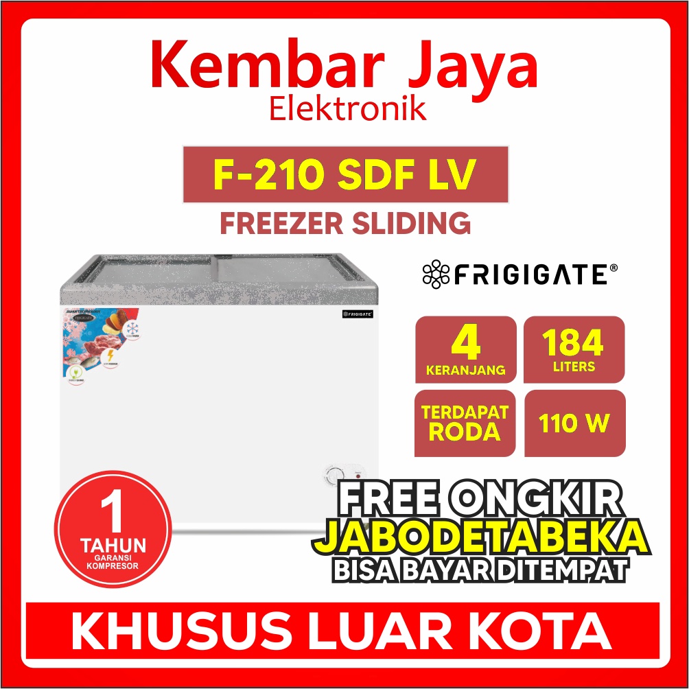 Jual Chest Freezer FRIGIGATE Type F 210 SDF 200 Liter Pembeku (KHUSUS ...