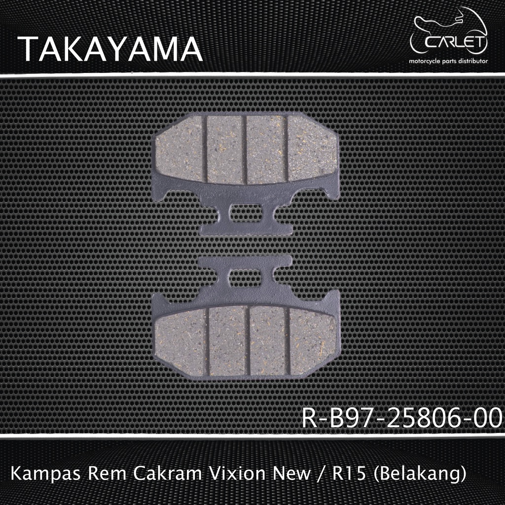 Jual Takayama Disc Pad Plat / Kampas Rem Cakram Vixion New / R15 ...