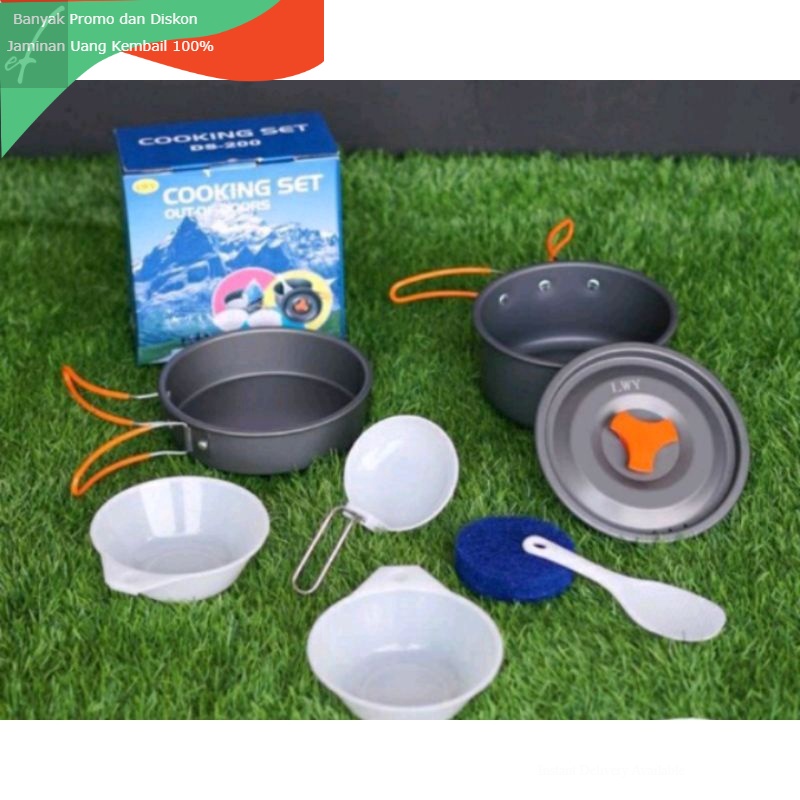 Jual Perlengkapan Masak Camping (Coocing Set Nesting DS200) | Shopee ...