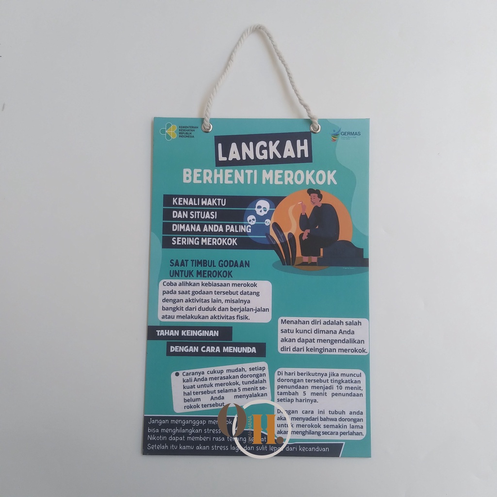 Jual Hard poster langkah berhenti merokok - Stop merokok | Shopee Indonesia