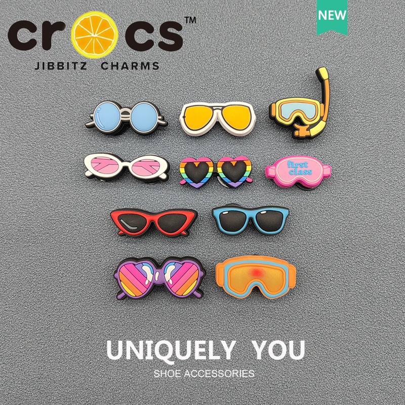 Jual jibbitz crocs charms 鞋花 鞋扣 墨镜系列 DIY shoe accessories jibbitz ...