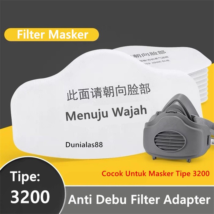Jual 5PCS Filter Masker Respirator Gas Anti Polusi Anti Debu Filter ...