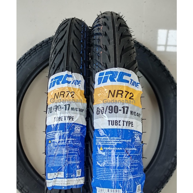 Jual ( TUBETYPE ) Paket IRC NR72 70 90 17 dan 80 90 17 ban luar motor ...
