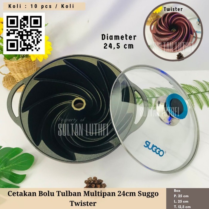 Jual Cetakan Bolu Tulban Multipan 24 Cm Suggo ( Motif Diamond/Twister ...