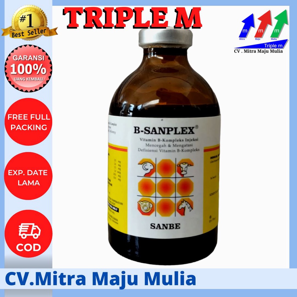 Jual B Sanplex 50 ml Vitamin B komplek Hewan SANBE | Shopee Indonesia