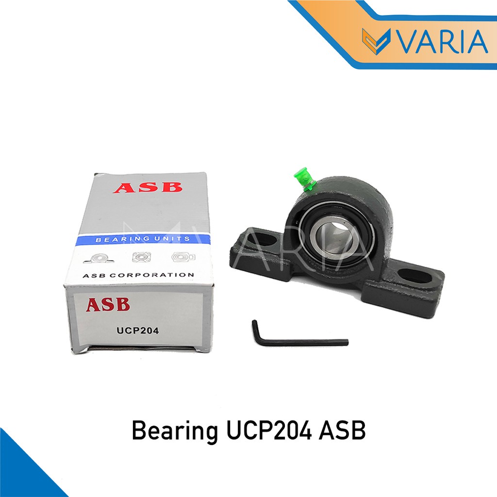 Jual Bearing / Laher Pillow Block Duduk UCP 204 As 20 mm ASB | Shopee Indonesia