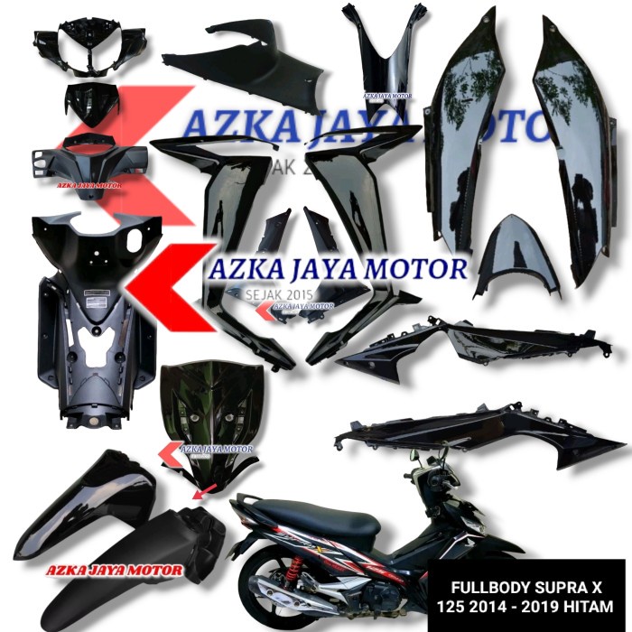 Jual ( ECERAN ) FULL BODY SUPRA X 125 FI 2014 - 2019 HITAM GLOSSY SUPRA ...