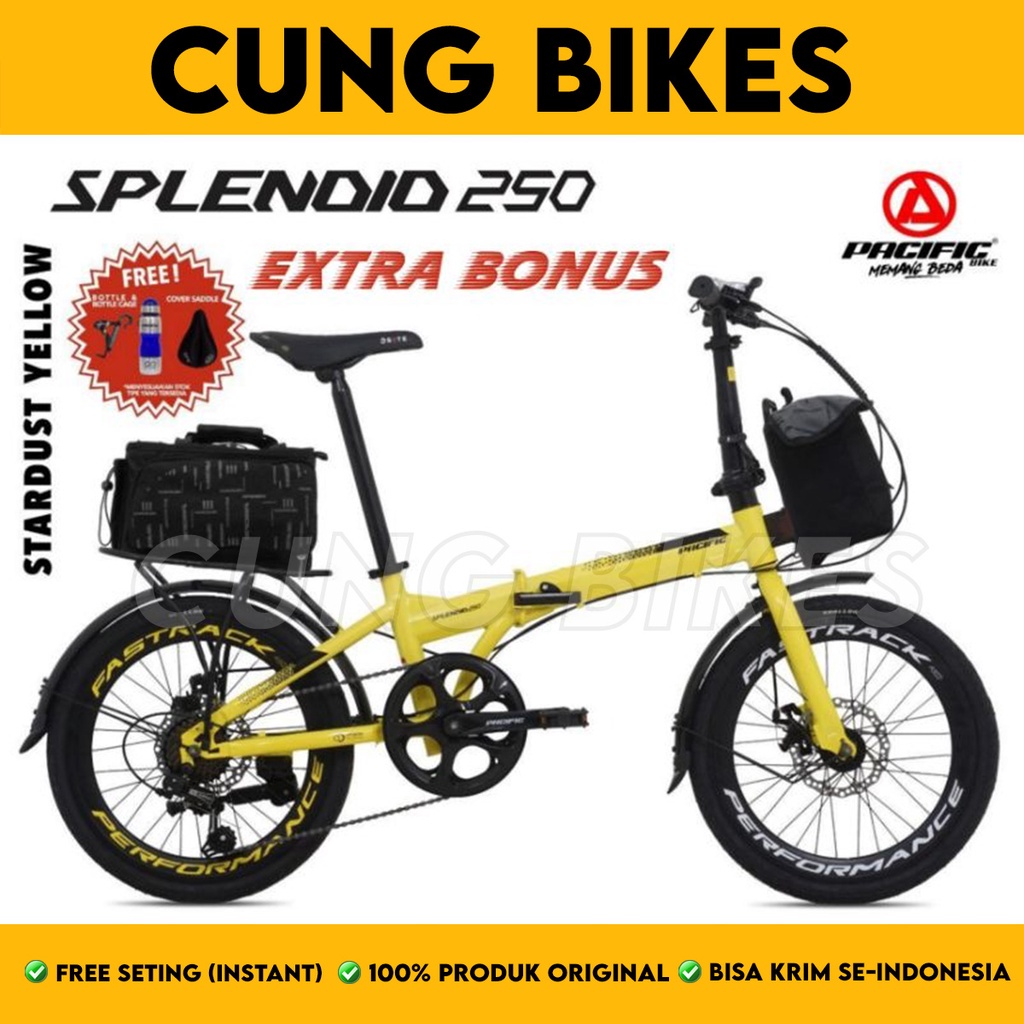 Jual Sepeda Lipat PACIFIC SPLENDID 250 ukuran 20 Inch Shimano 7 Speed ...