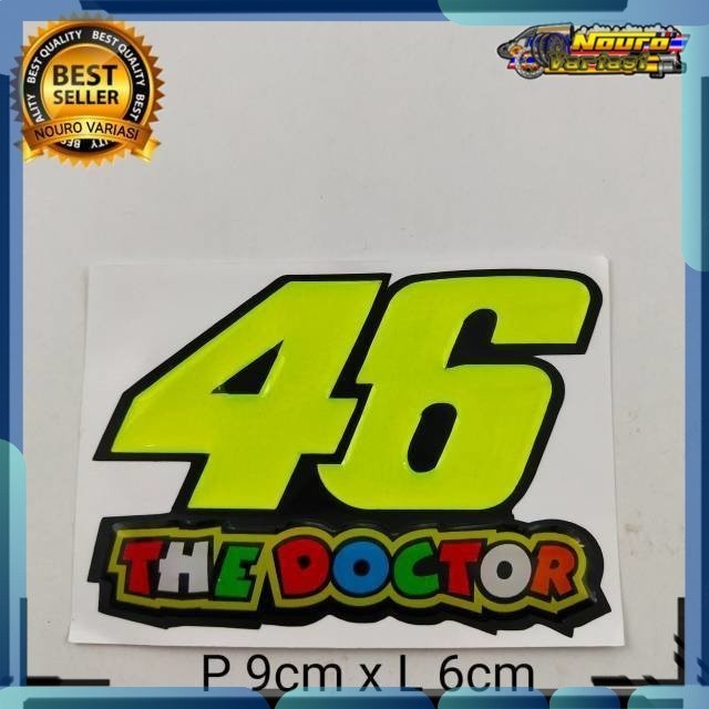 Jual Sticker emblem stiker karet sticker timbul 46 ROSSI thailand ...