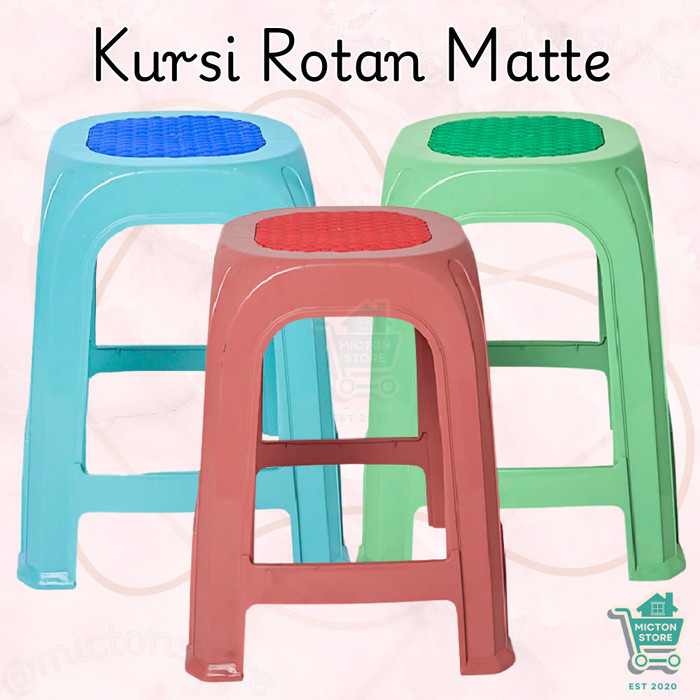 Jual TOPTON Kursi Rotan Plastik Matte Premium Kursi Serbaguna Bangku ...