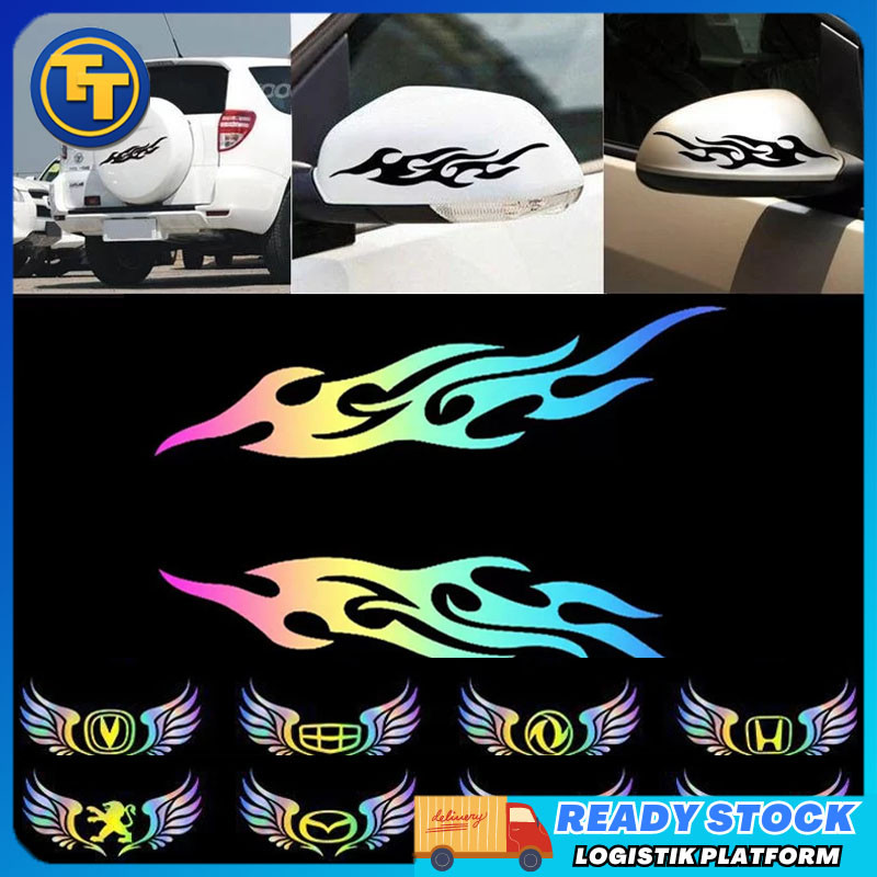 Jual Rainbow Laser Car Stiker Reflektor/ logo stickers laser full ...