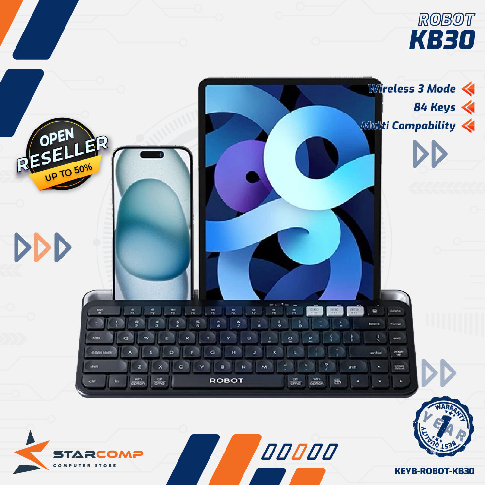 Jual Robot KB30 Bluetooth + Wireless USB 2.4G Keyboard Multi Device up ...