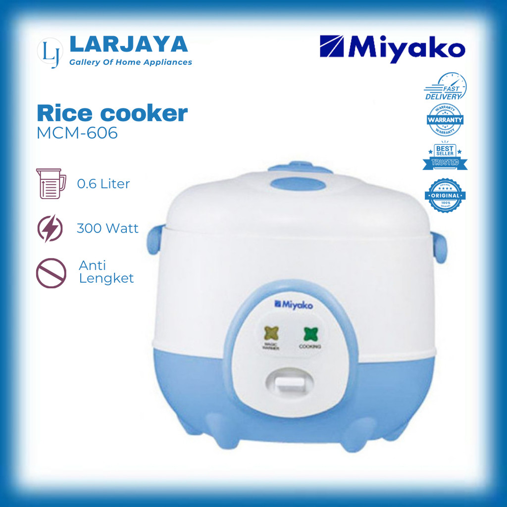 Jual Miyako Mini Magic Com 0.6 Liter MCM 606 A | Rice Cooker MCM-606 ...