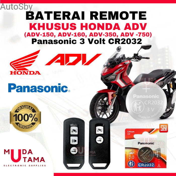 Jual Autosby BATERAI REMOTE HONDA ADV ORIGINAL PANASONIC CR2032 ...
