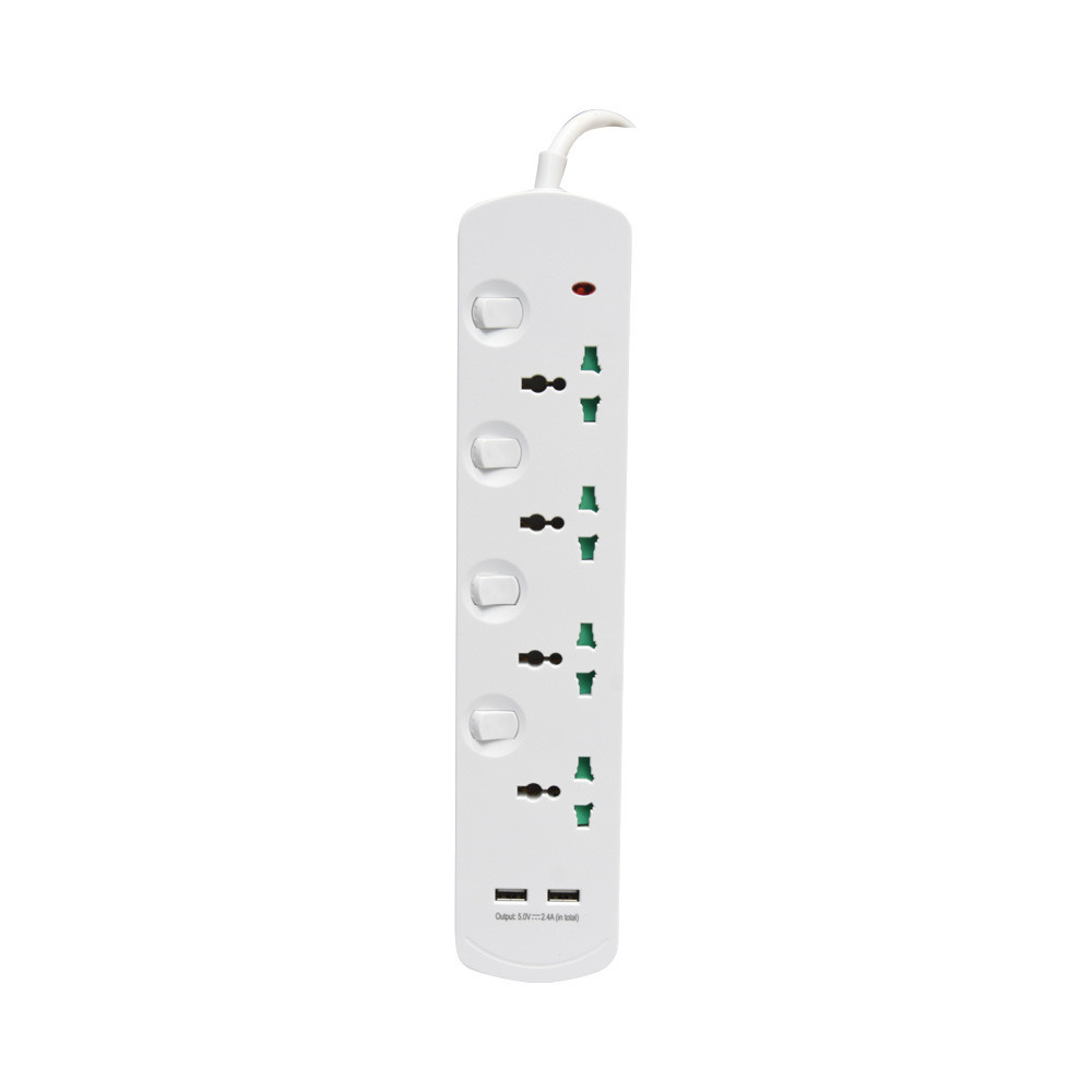 Jual Krisbow Stop Kontak 4 Soket Universal Dengan Usb - Putih Electric ...
