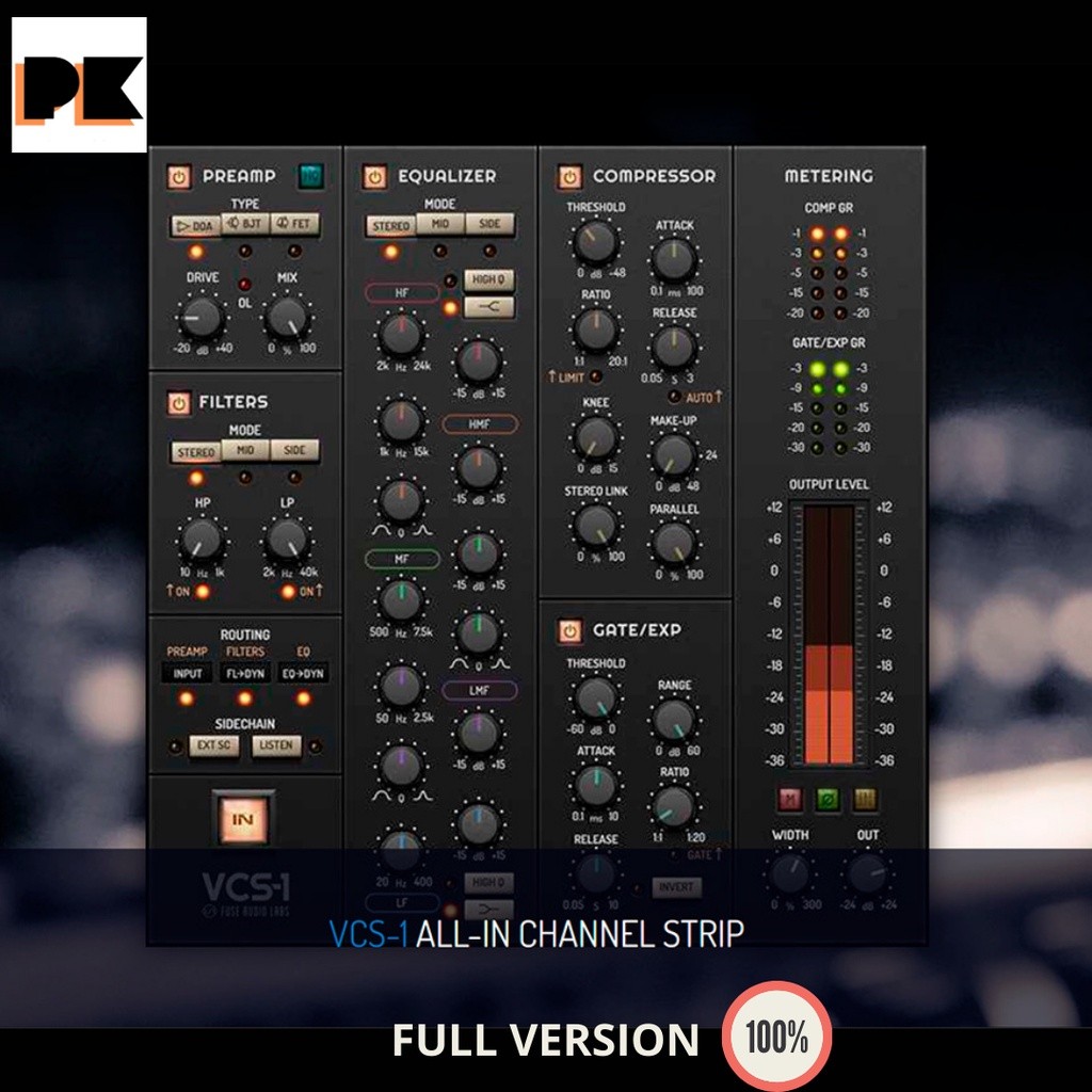 Jual Plugin Fuse Audio Labs VCS-1 - vst channel strip preamp, equalizer, compressor, metering ...