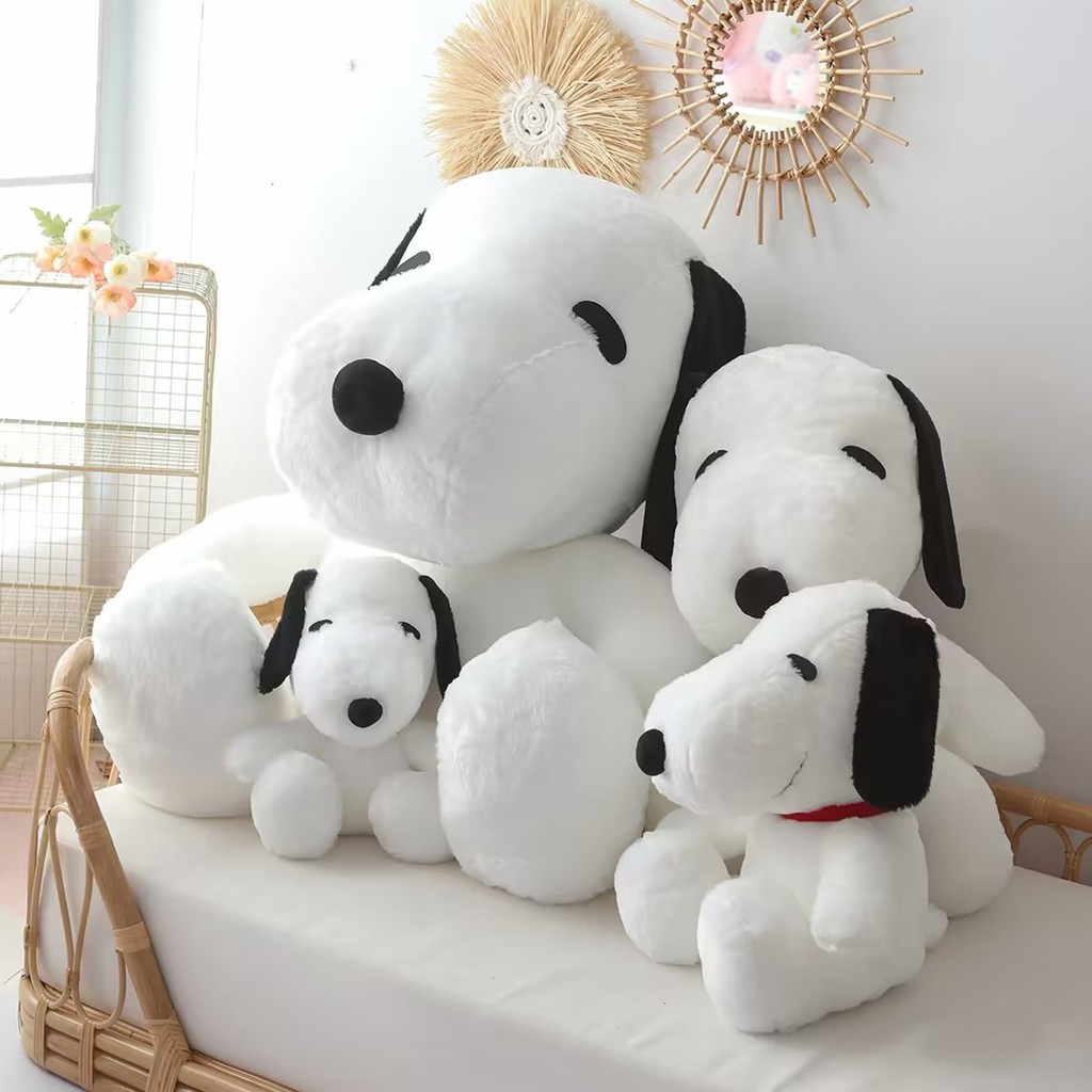 Jual Big Size Miniso White Doggy Snoopy Plush Puppy Plushies Dog Snoopy ...