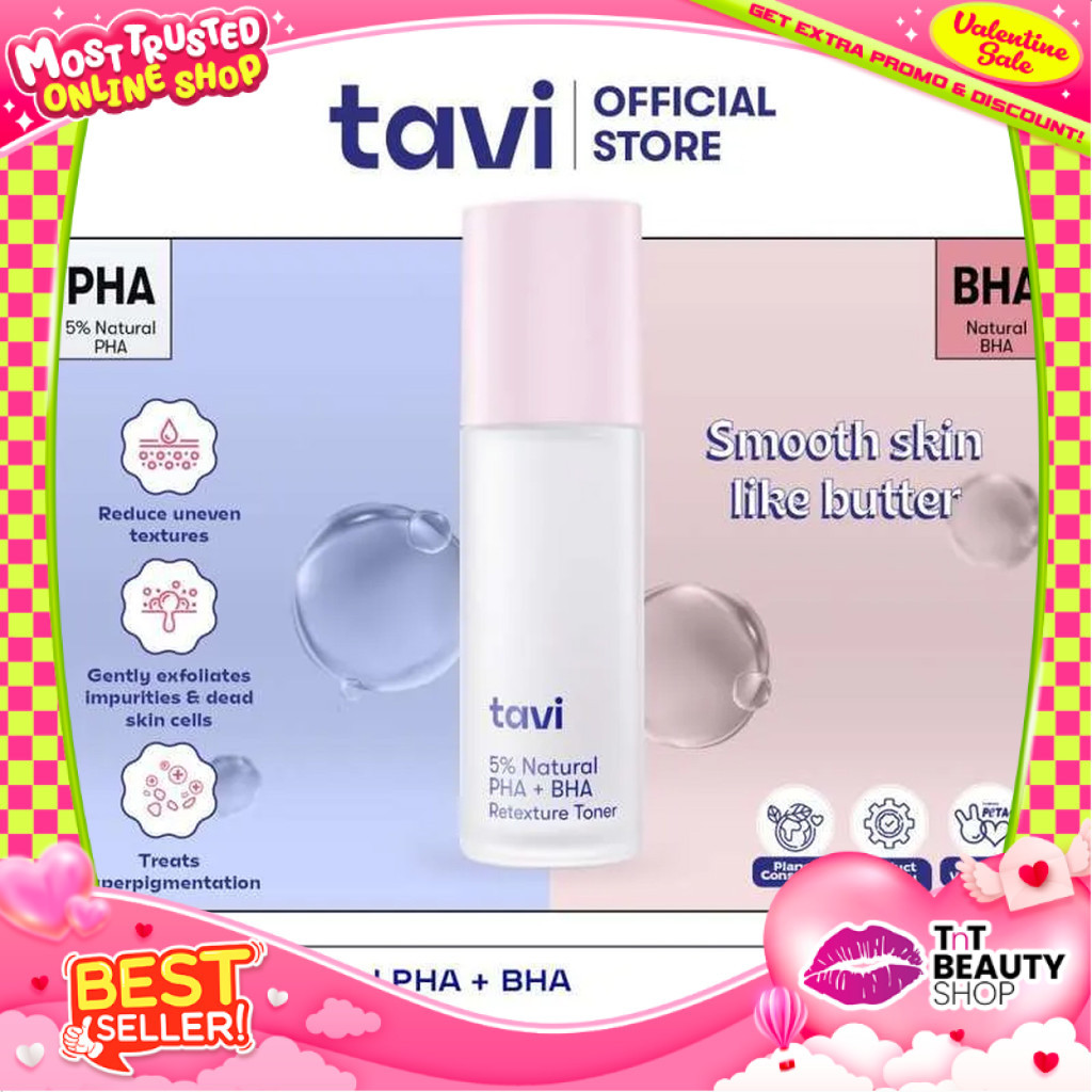 Jual [Gift] TAVI 5% Natural PHA + BHA Retexture Toner 100 m | TnT ...
