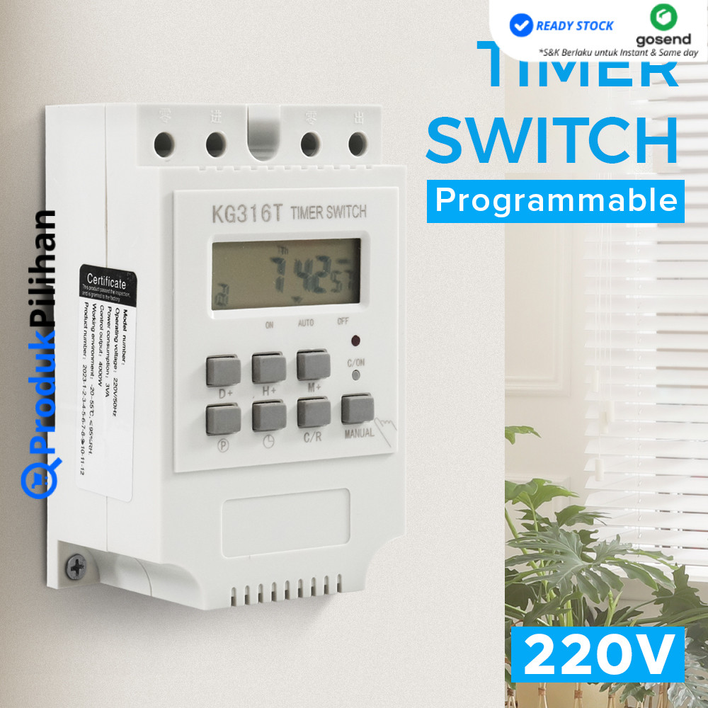 Jual [READY] SINOTIMER Programmable Digital Timer Switch Relay 32 Program 220V - KG316T | Shopee ...
