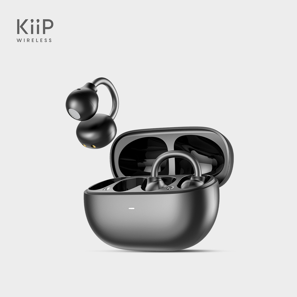 Jual KiiP Wireless DTH12 OWS Ear Clip Earphone Bluetooth TWS AI Noise ...
