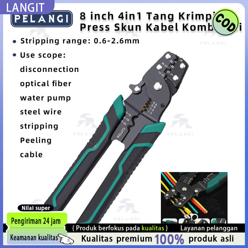Jual Tang Krimping Press Skun Kabel Kombinasi Tang Potong Kupas Kabel ...