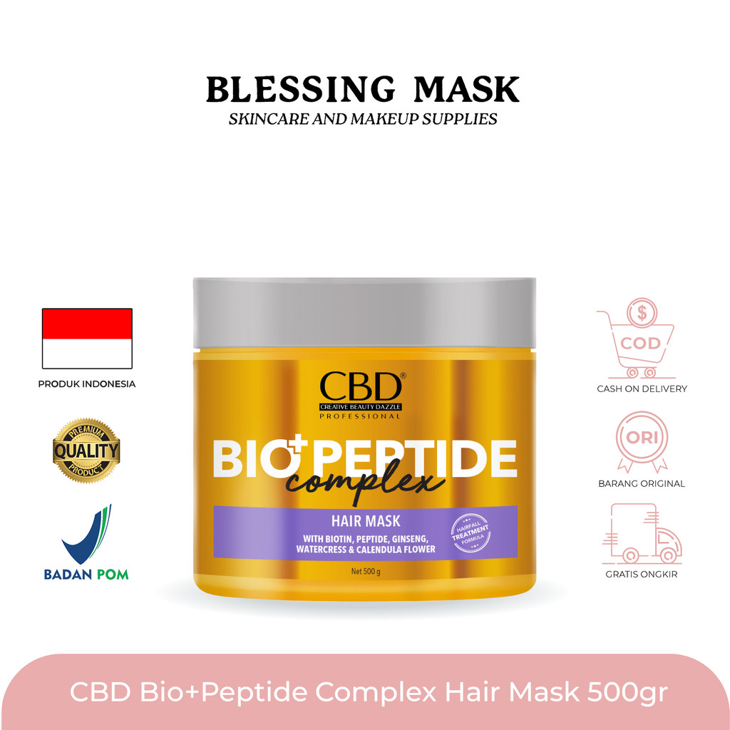 Jual CBD BIO+PEPTIDE COMPLEX Hair Mask 500gr | Rambut Rontok | Hair ...