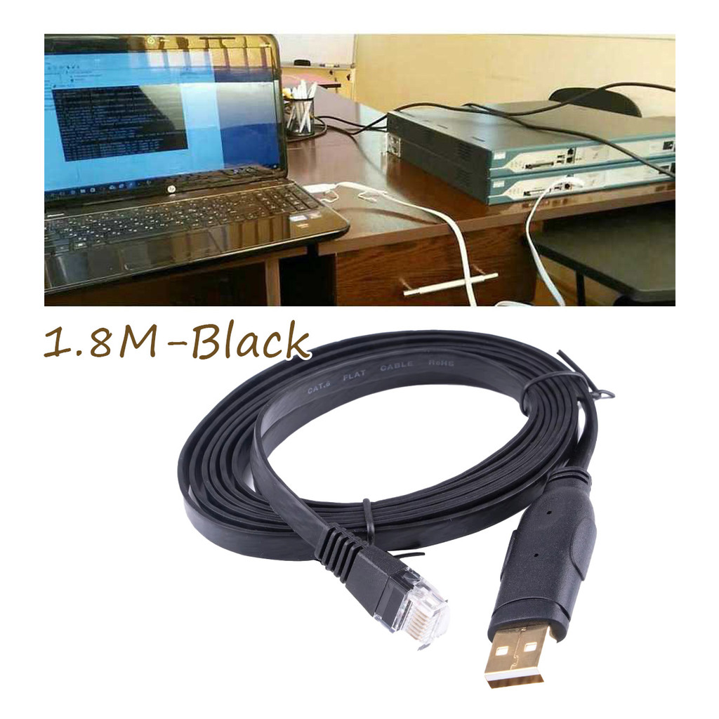 Jual Kabel USB to RJ45 console cable barcode1.8m Cable USB to RS232 ...