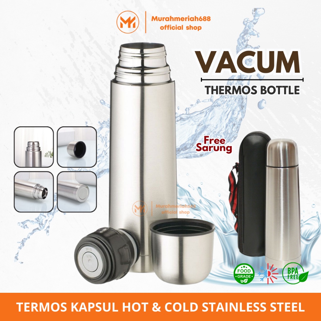Jual GB - A059 - TERMOS KAPSUL STAINLESS STEEL FREE SARUNG UKURAN ...
